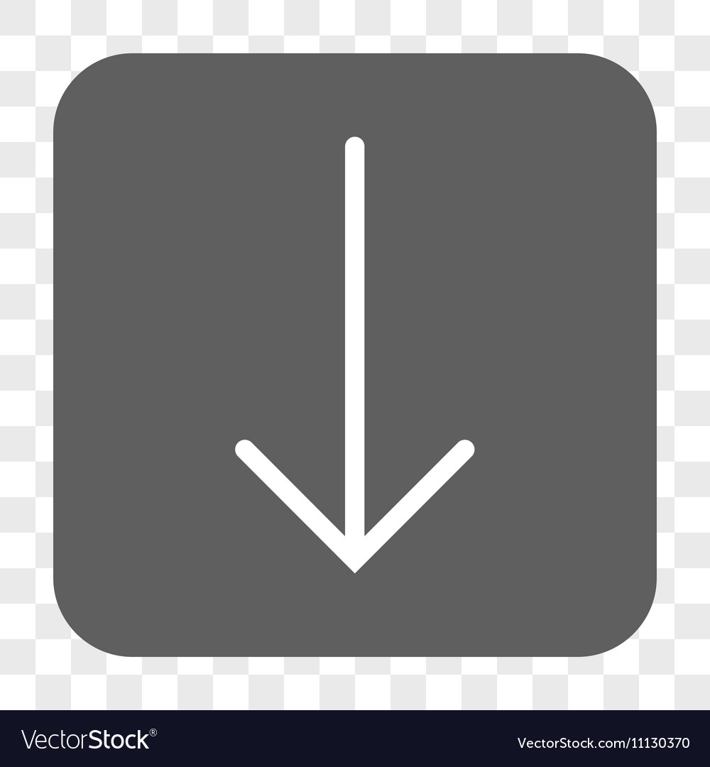 Arrow down rounded square button Royalty Free Vector Image
