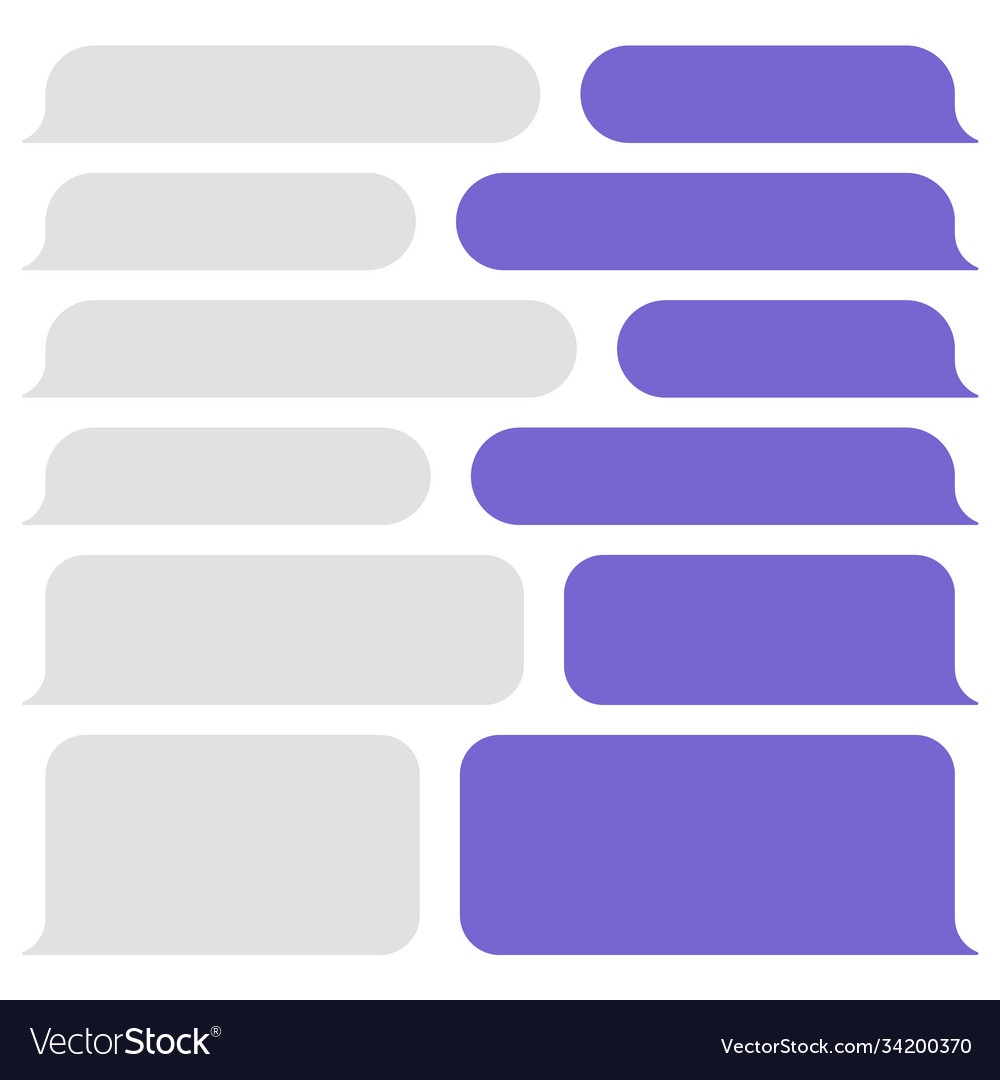Blank Message Bubbles Chat Or Messenger Royalty Free Vector