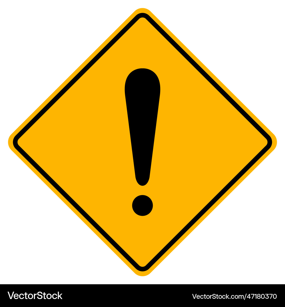 Hazard warning symbol sign on white background Vector Image