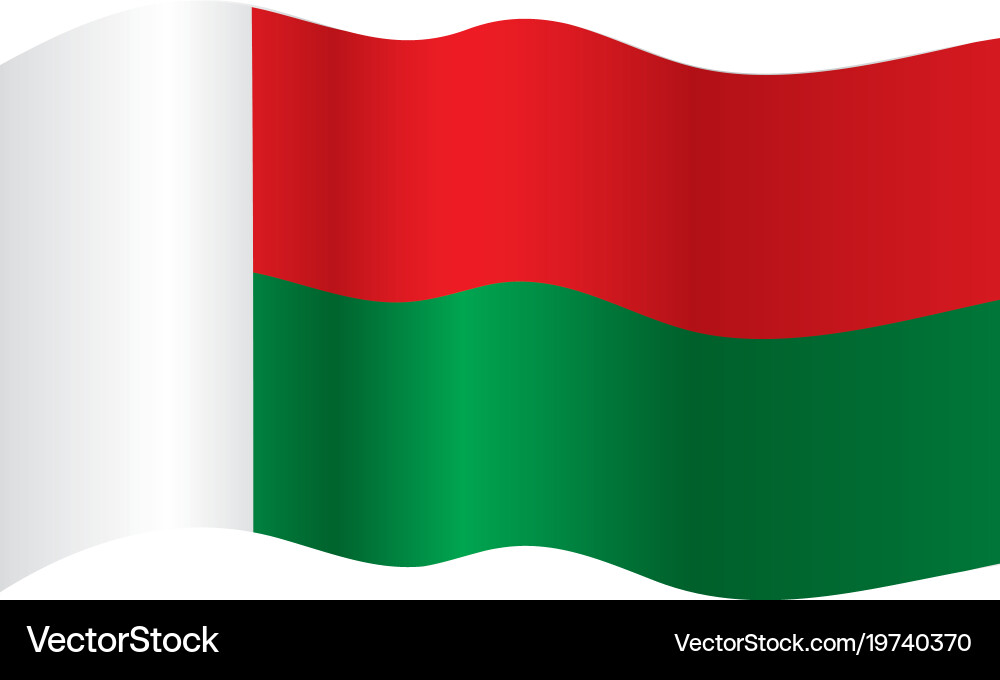Madagascar flag Royalty Free Vector Image - VectorStock