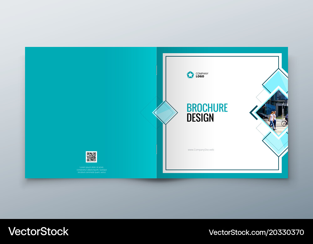 Square brochure design corporate business Vector Image