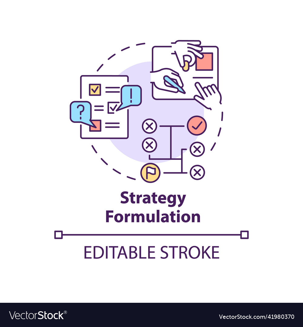 Strategy formulation concept icon Royalty Free Vector Image