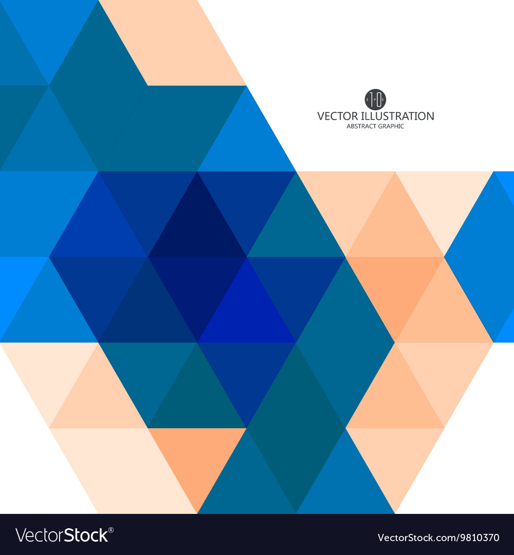 Triangular composition of abstract graphics Vector Image