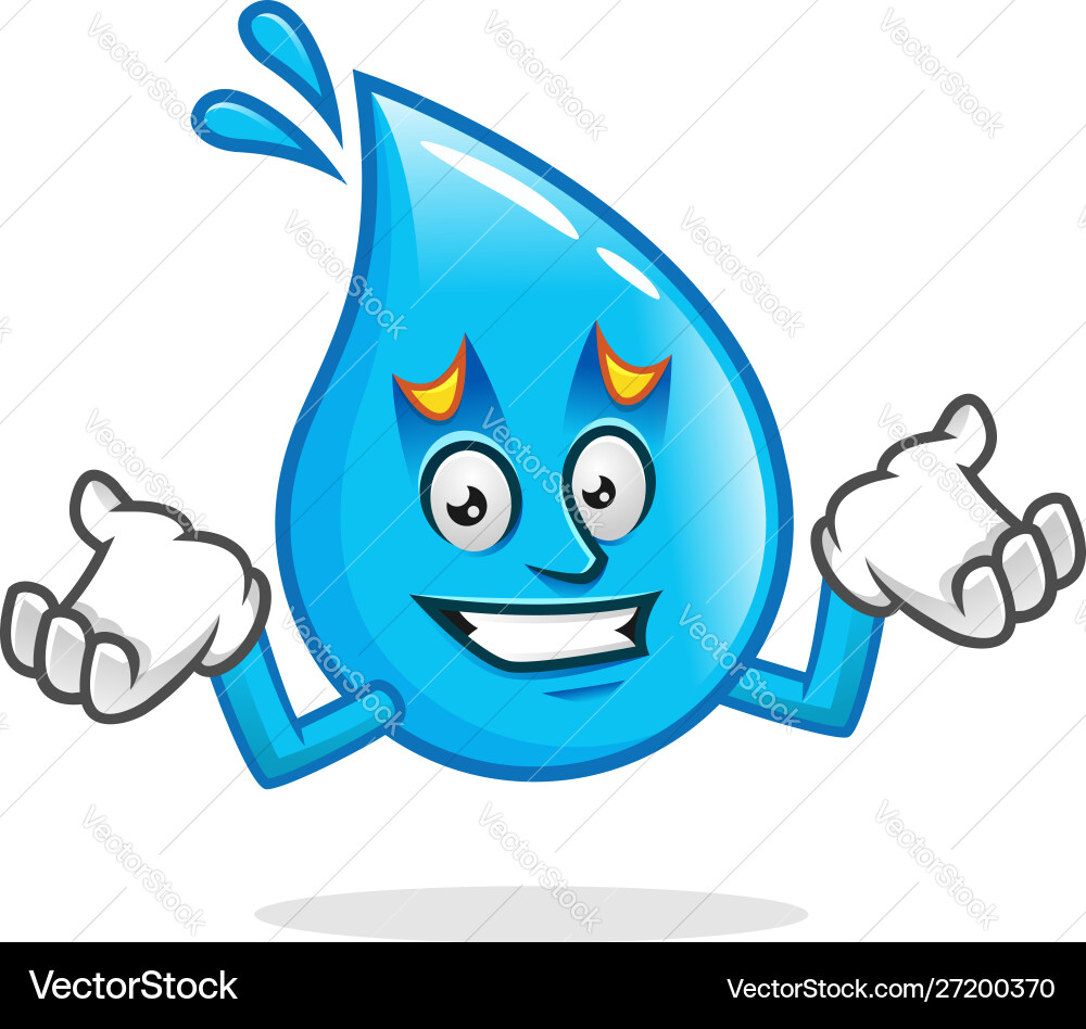 Water character design or mascot perfect Vector Image