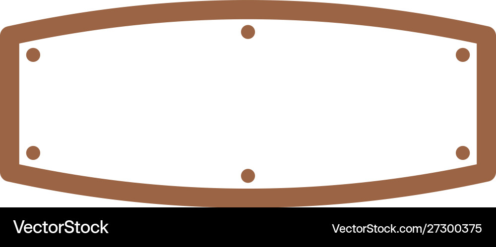 Blank western sign board graphic design template Vector Image