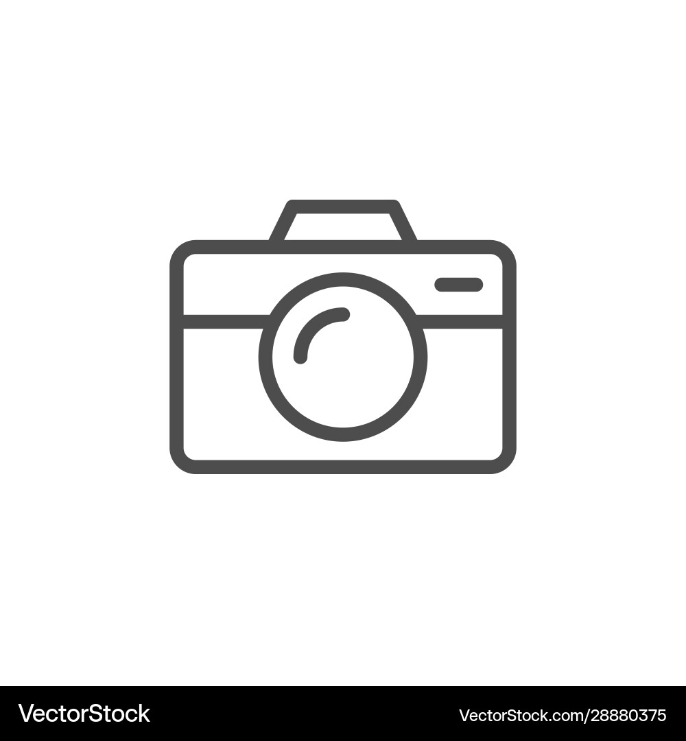 Camera line icon and photography concept Vector Image