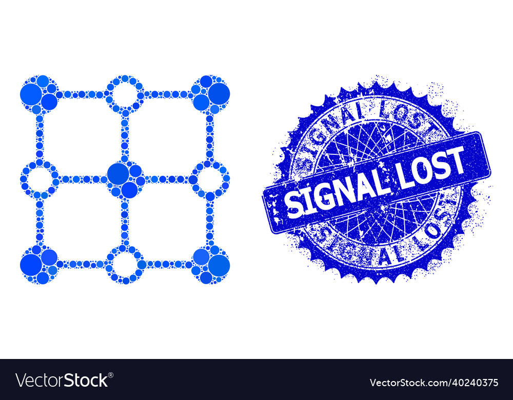 Crystal grid nodes collage of dots Royalty Free Vector Image Crystal grid nodes collage of dots Royalty Free Vector Image