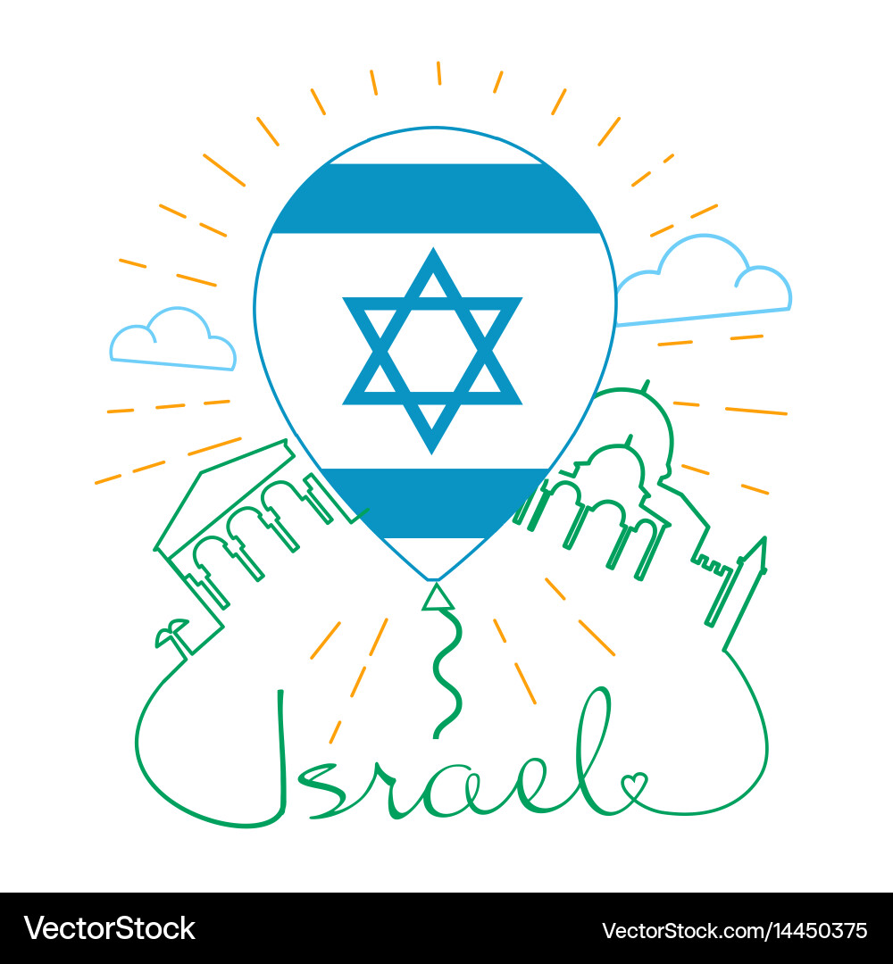 Icon for traveling israel Royalty Free Vector Image