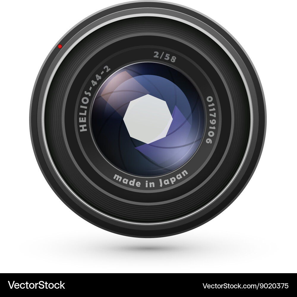 Photo lens isolated on white Royalty Free Vector Image