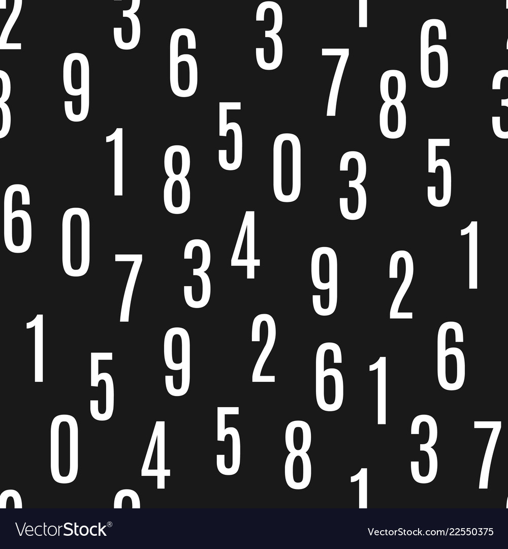 Seamless pattern with the numbers Royalty Free Vector Image