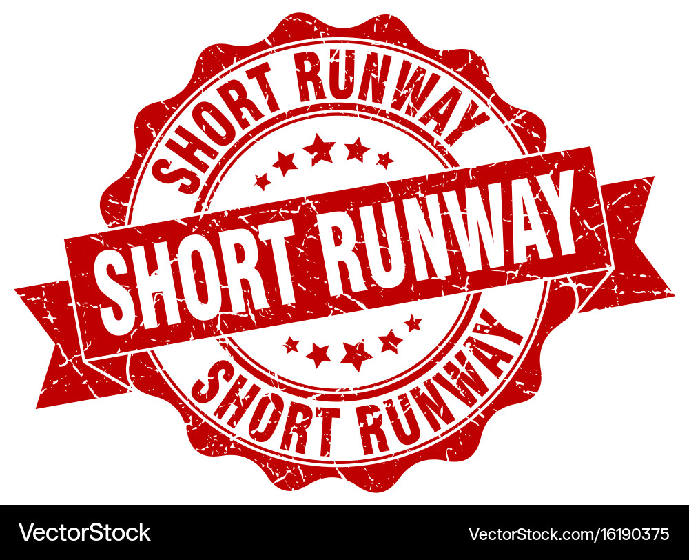 Short runway stamp sign seal Royalty Free Vector Image