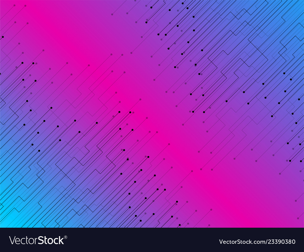 Abstract background of colorful lines and dots Vector Image