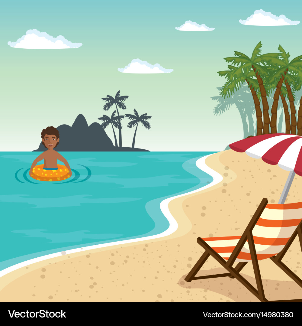 Beach vacation design Royalty Free Vector Image