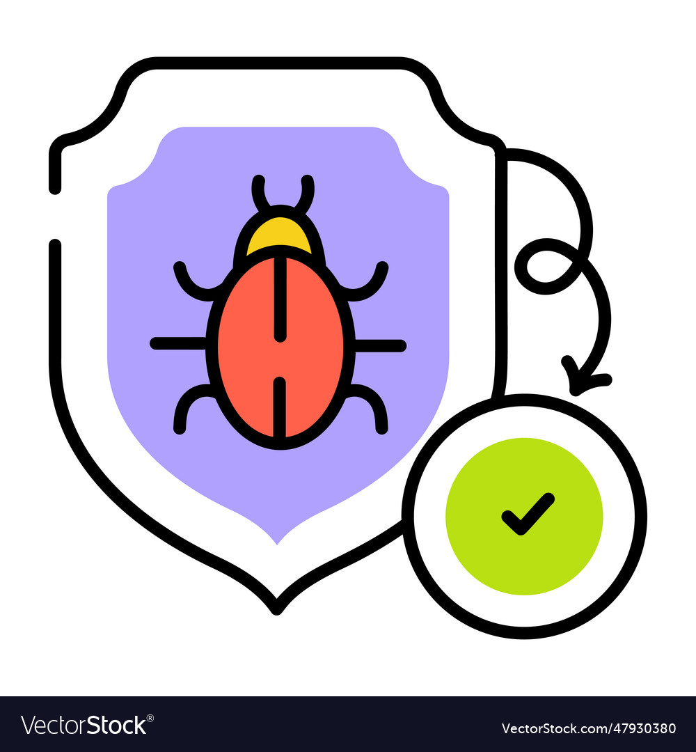 Bug security Royalty Free Vector Image - VectorStock