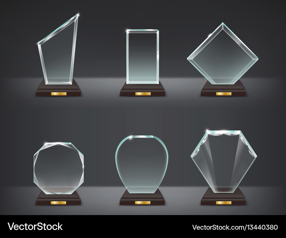 Collection of modern glass Royalty Free Vector Image