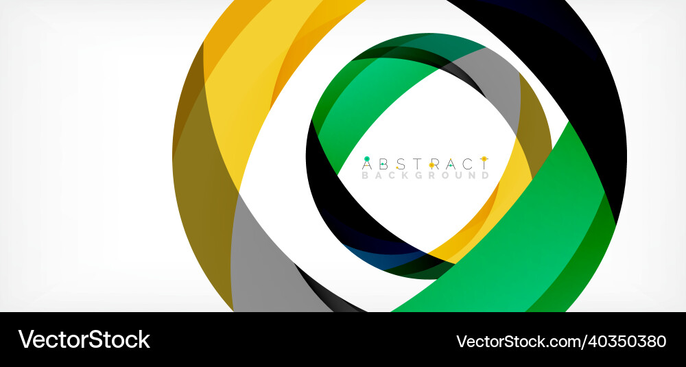 Color circle shapes minimal geometric background Vector Image