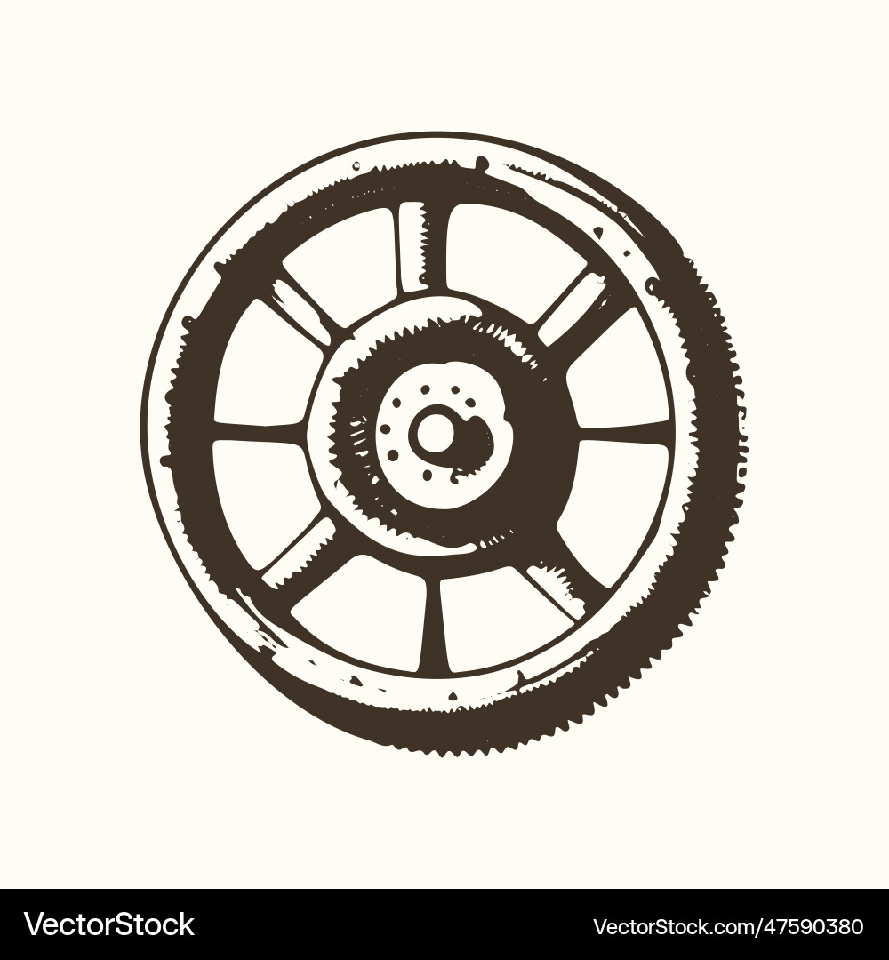 Industrial gear wheel - icon for technology Vector Image