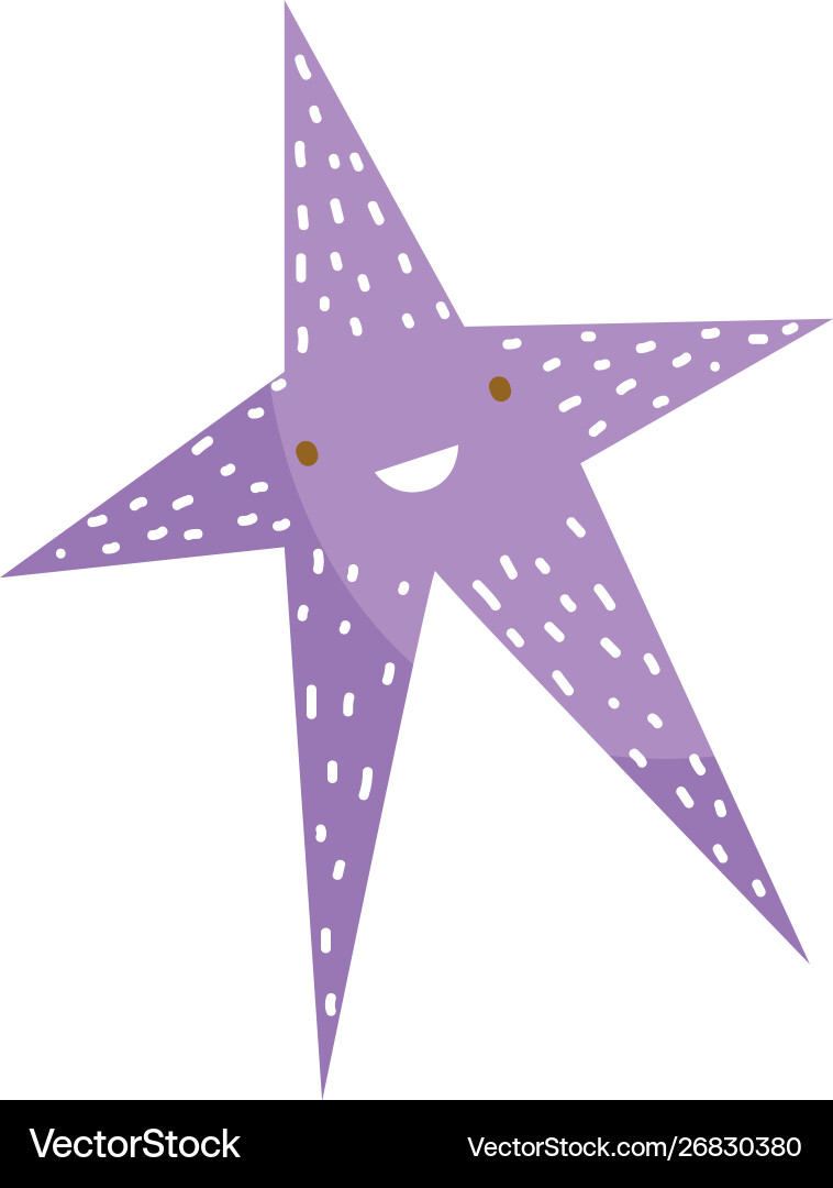 Isolated ocean sea star design Royalty Free Vector Image