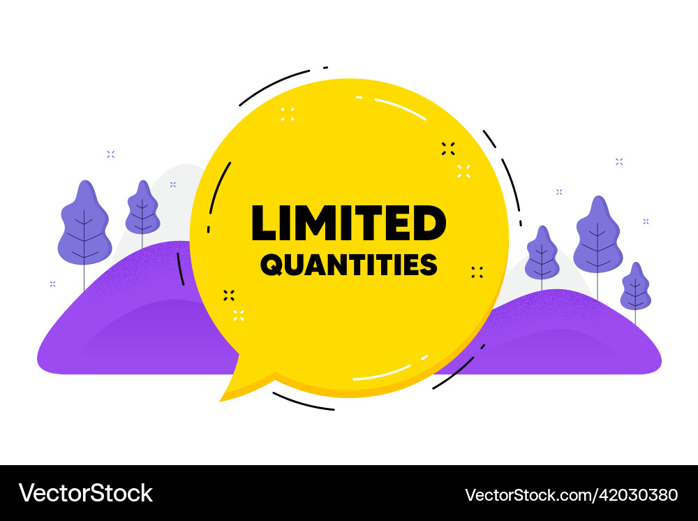 Limited quantities symbol special offer sign Vector Image