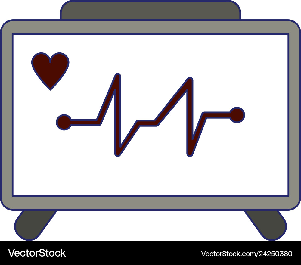 Medical heartbeat machine symbol Royalty Free Vector Image
