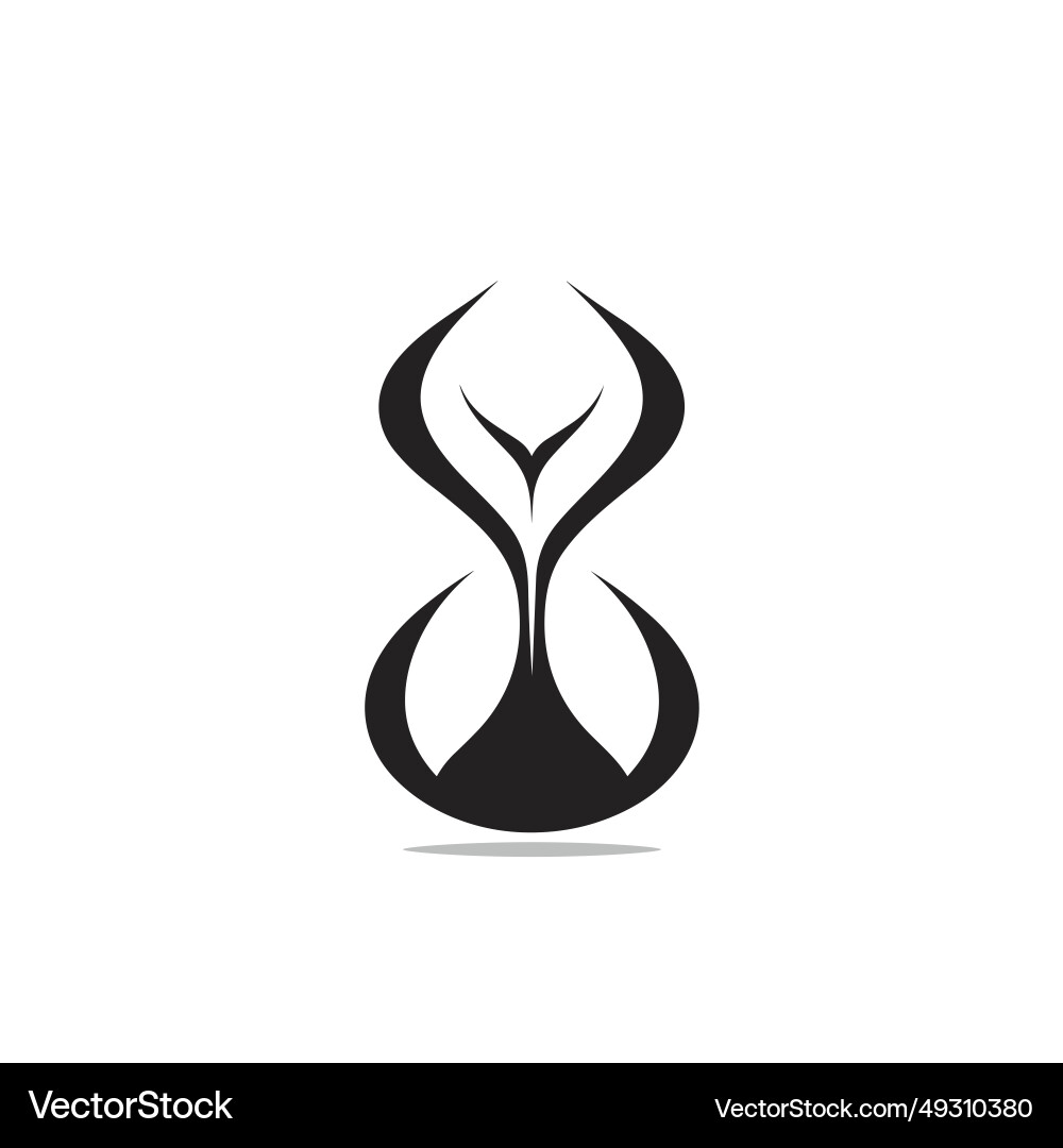 Power company monochrome glyph logo Royalty Free Vector