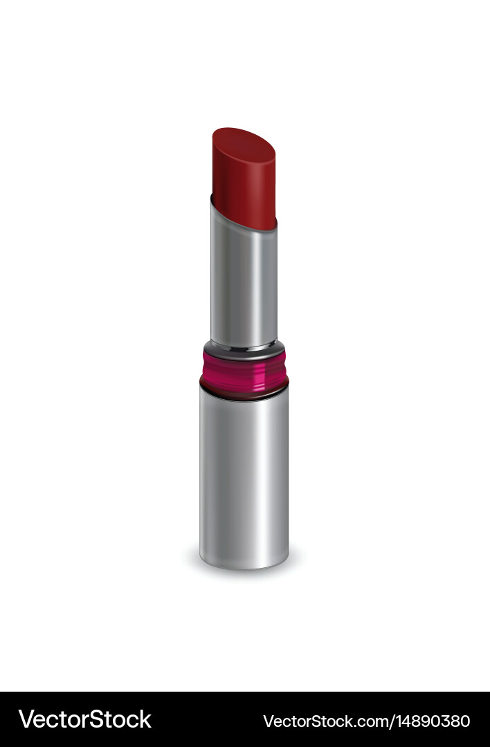 Red lipstick set isolated on the white background Vector Image