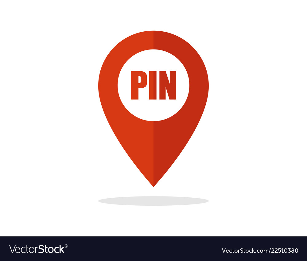 Red Location Pin Map Pointer Icon Royalty Free Vector Image 