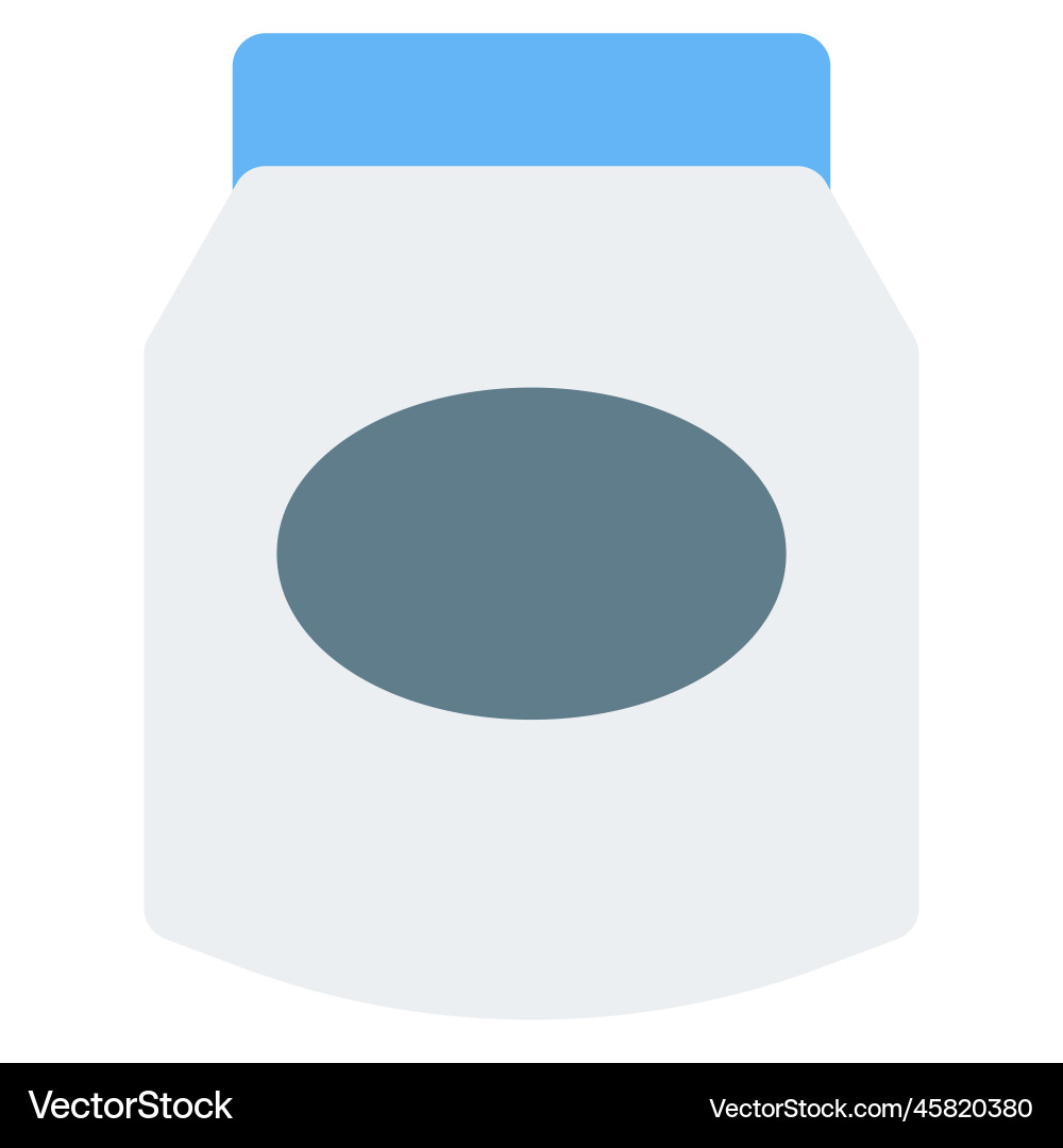 Seal packed container for powdered milk Royalty Free Vector