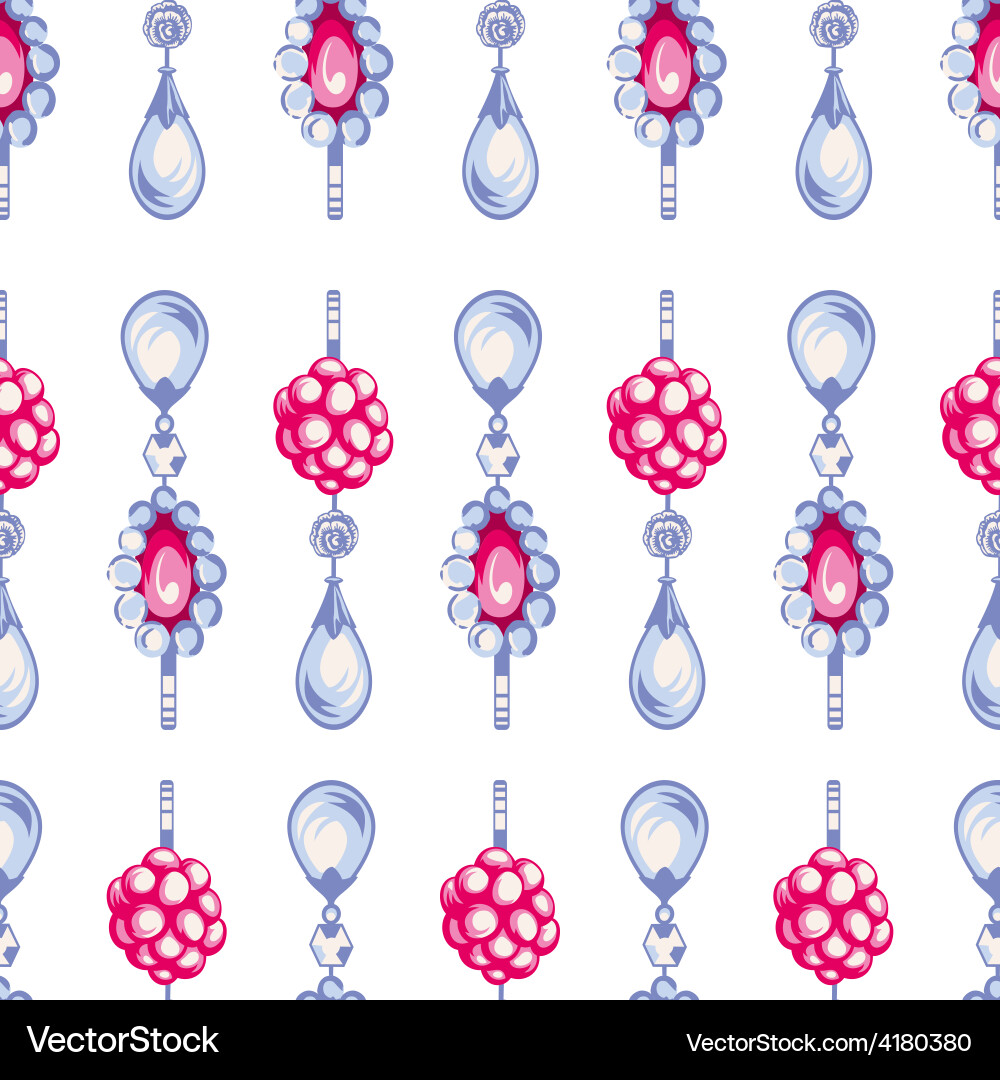 Seamless pattern of jewels Royalty Free Vector Image