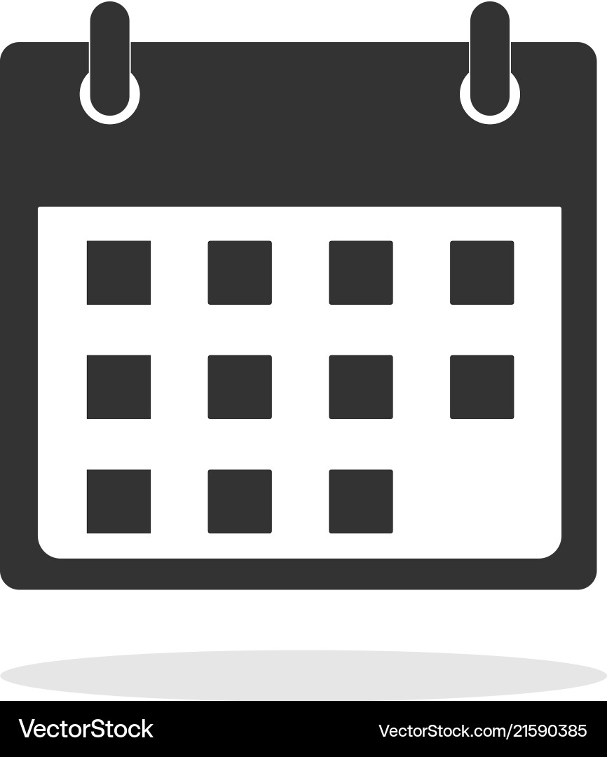 Calendar icon in trendy flat style on white Vector Image