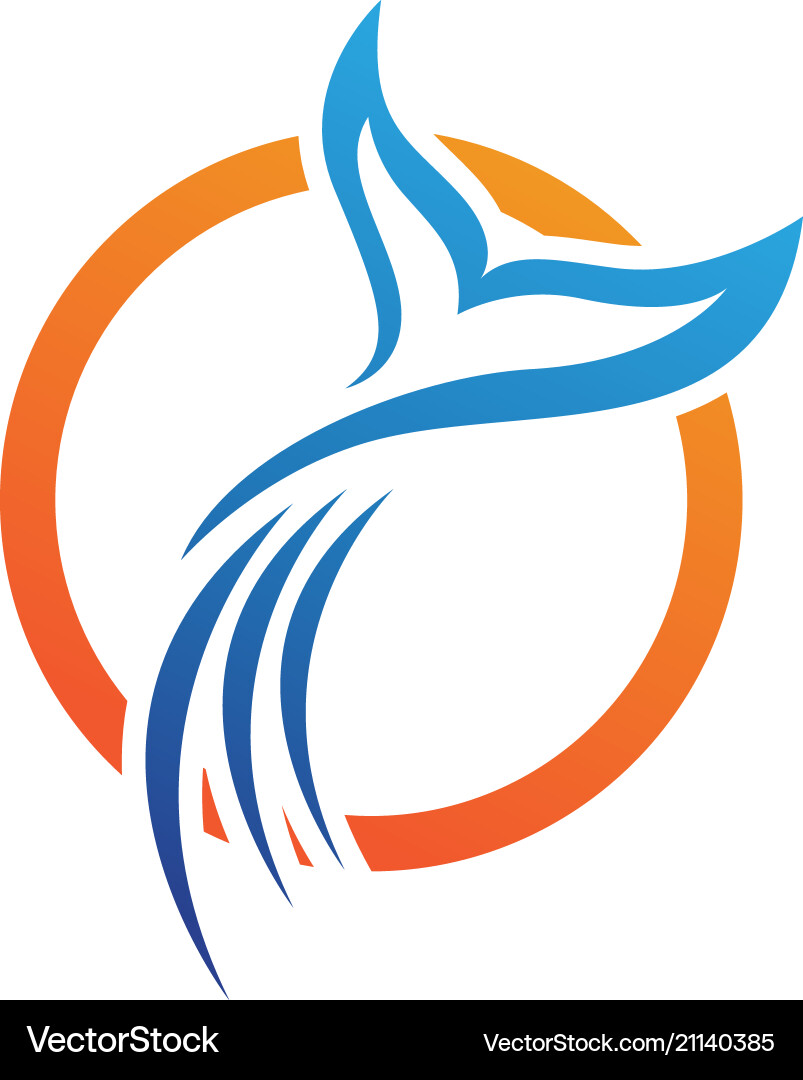 Dolphin fish logo and symbols animals Royalty Free Vector