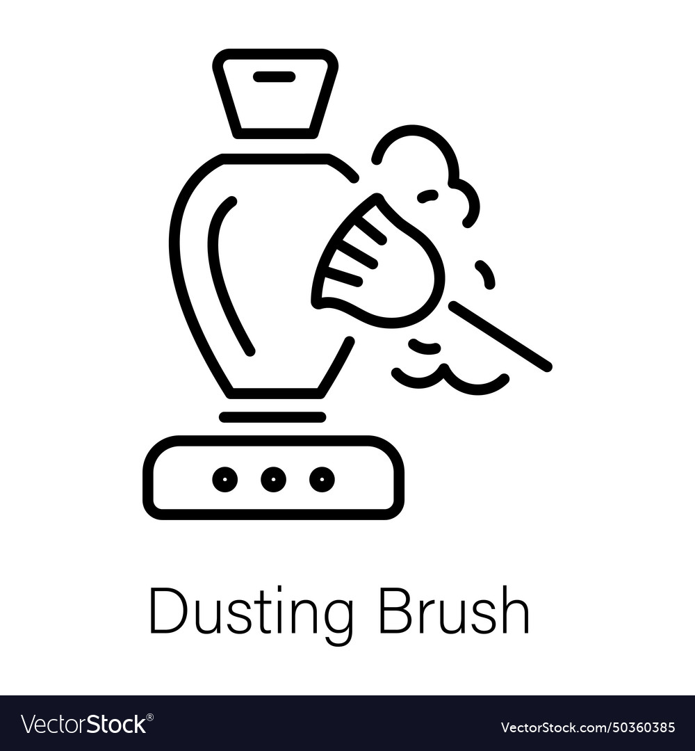 Dusting brush Royalty Free Vector Image - VectorStock