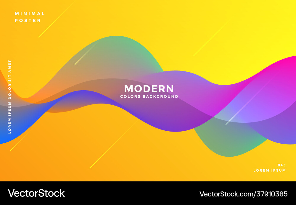 Dynamic colorful vibrant wave colorful background Vector Image