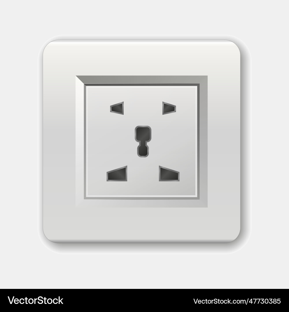 Realistic socket used in the united kingdom Vector Image