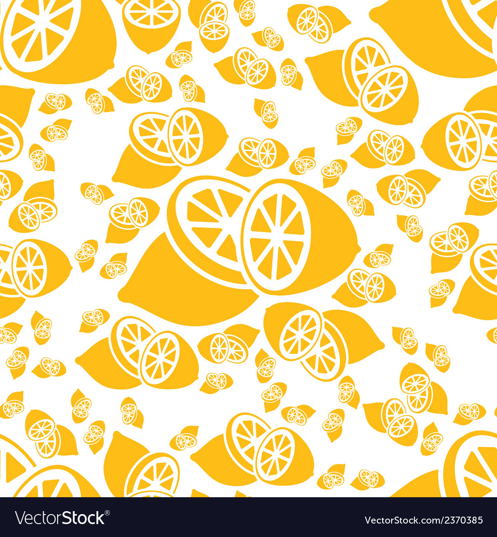 Seamless lemon pattern Royalty Free Vector Image