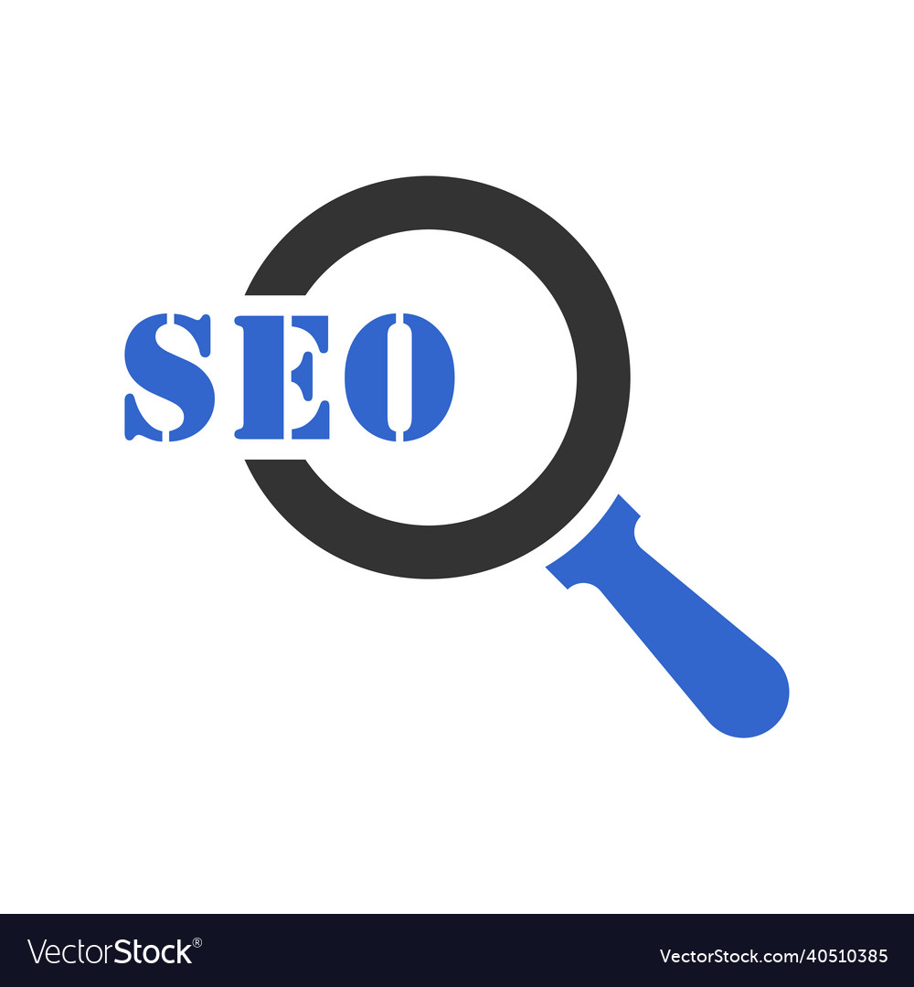 Search engine optimization icon Royalty Free Vector Image