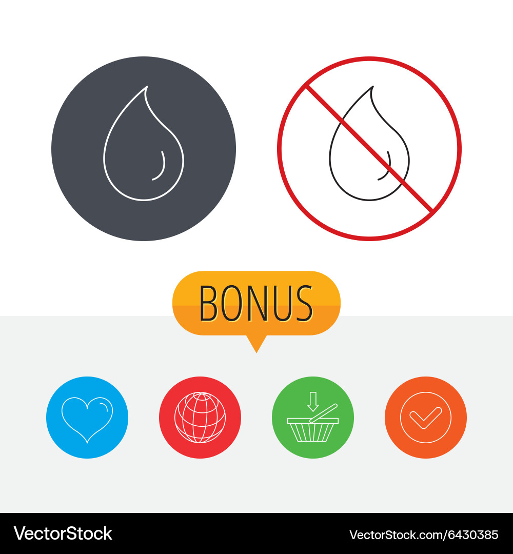 Water drop icon liquid sign Royalty Free Vector Image