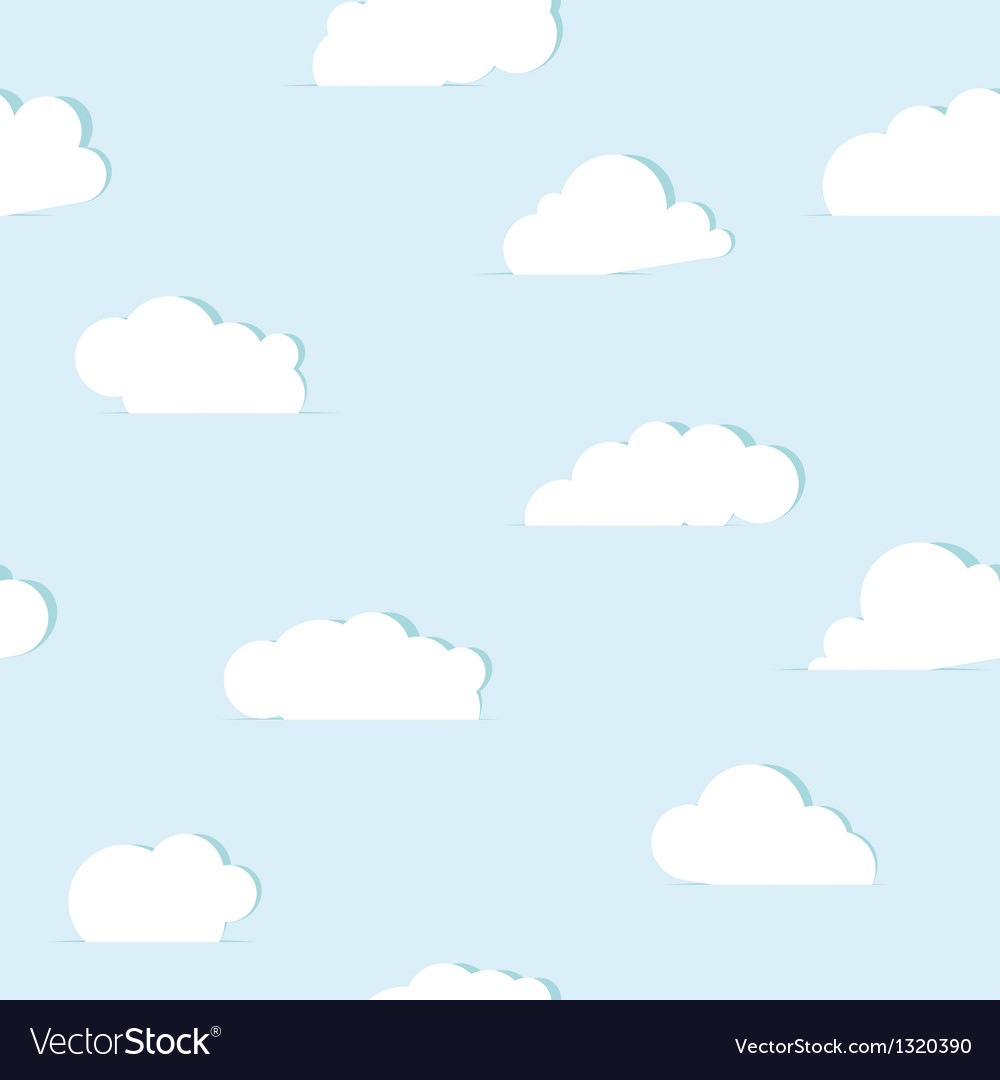 Abstract paper clouds seamless pattern Royalty Free Vector