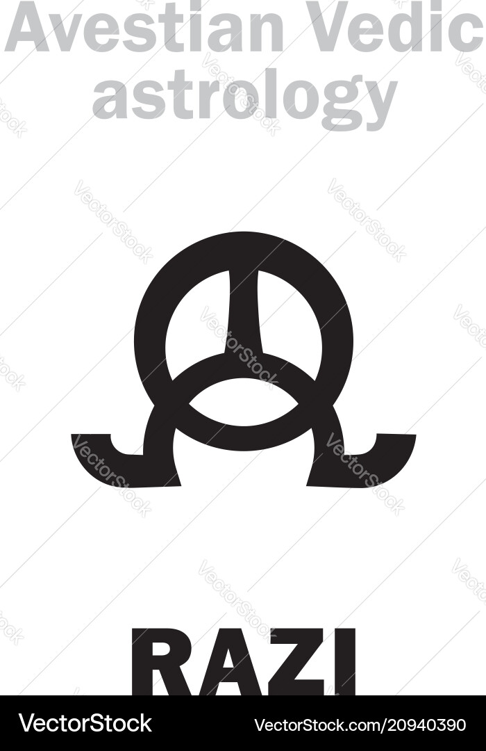 Astrology astral planet razi Royalty Free Vector Image