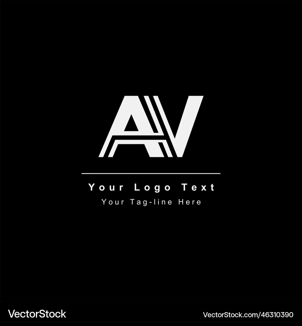 Av or va letter logo unique attractive creative Vector Image