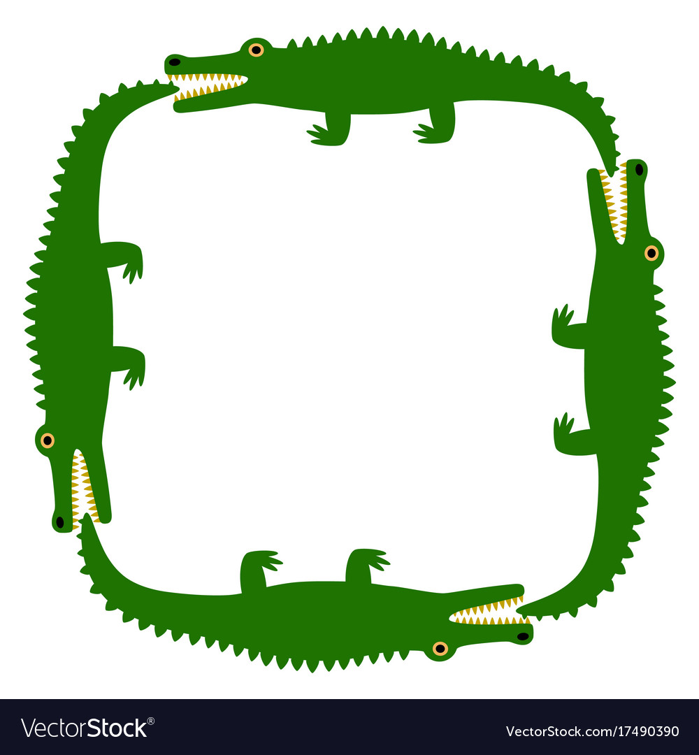 Background crocodile decorative pattern Royalty Free Vector