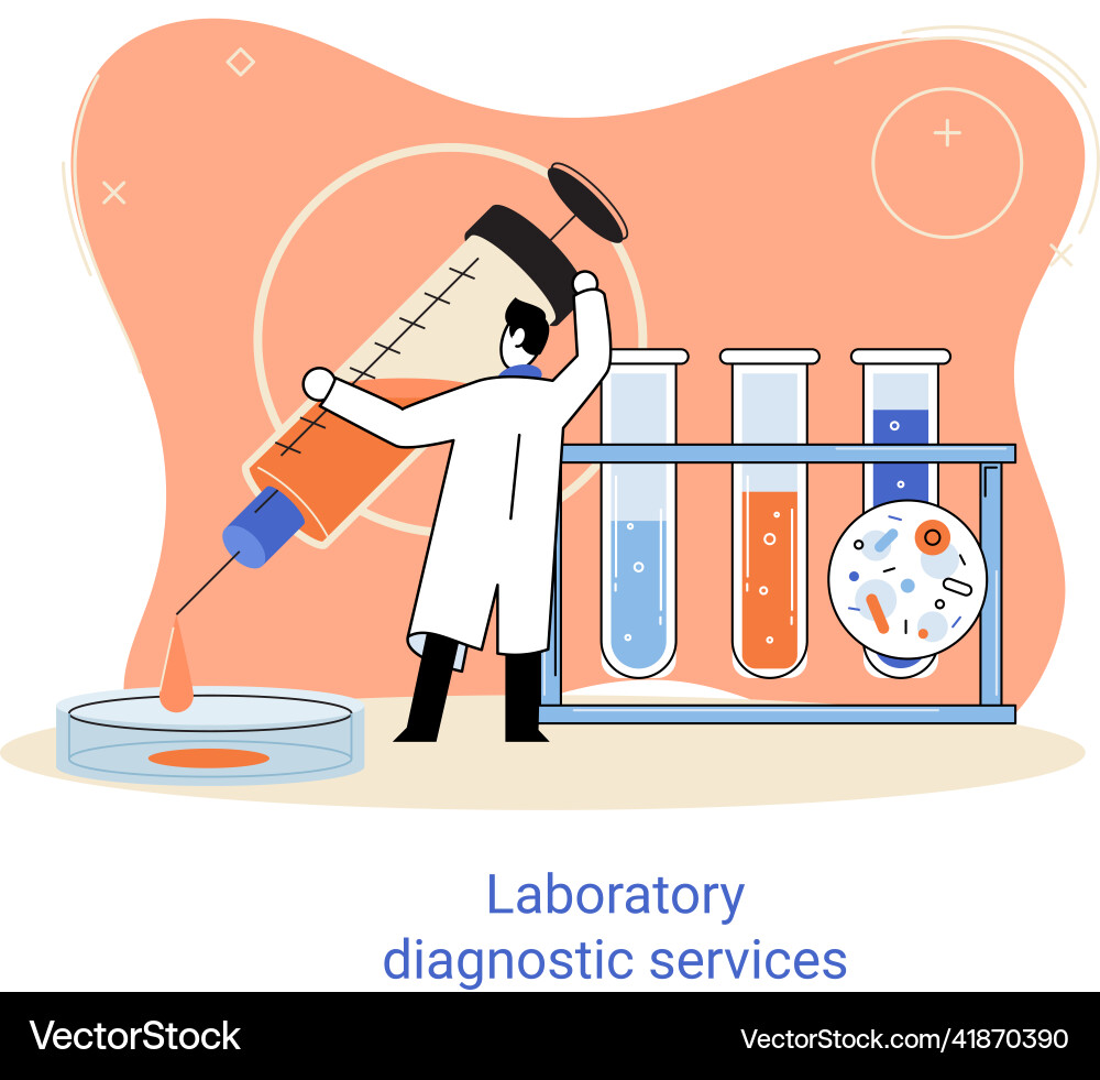 Laboratory diagnostic services health indicators Vector Image