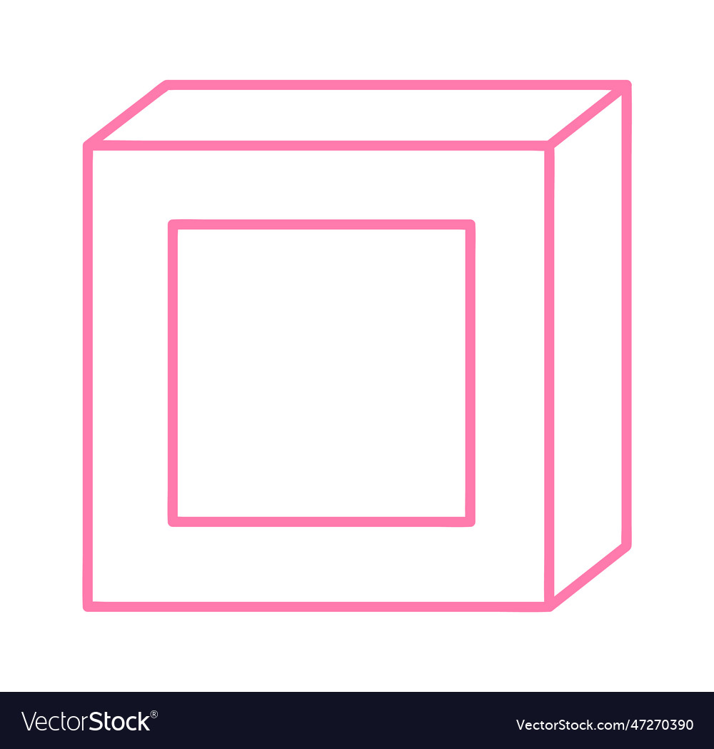Linear square element Royalty Free Vector Image