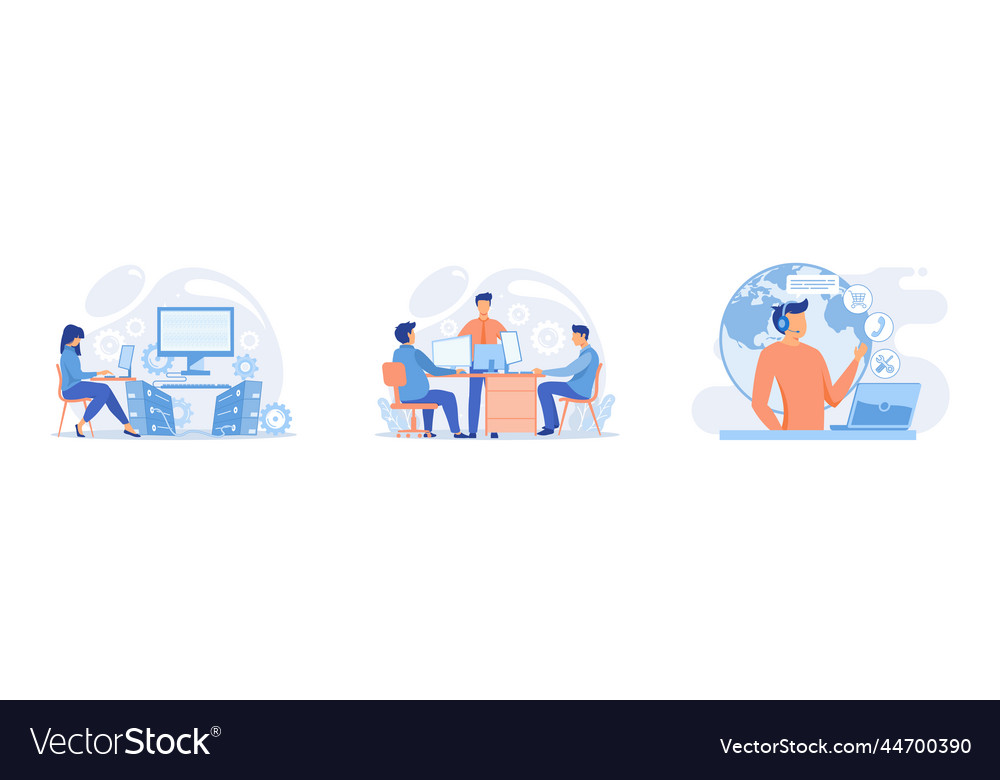 System administration abstract concept computer Vector Image