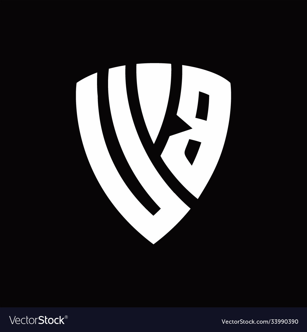 Ub logo monogram with shield elements shape Vector Image Ub logo monogram with shield elements shape Vector Image