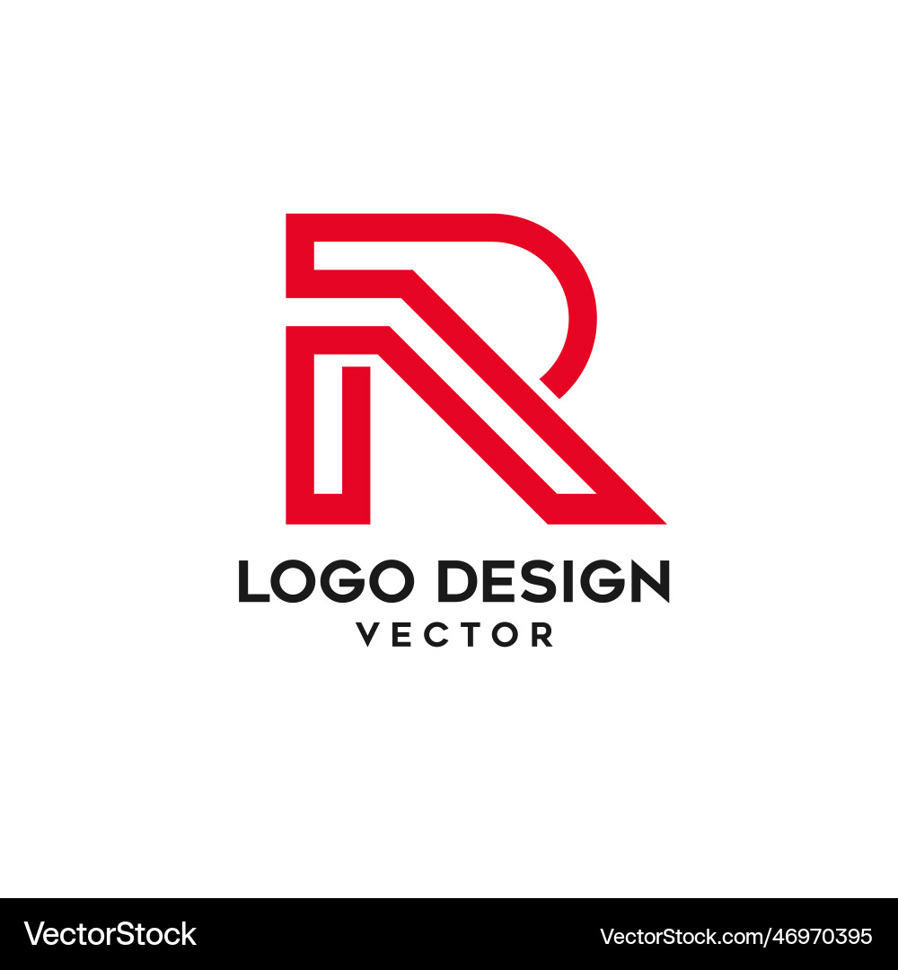 Initial r letter logo design Royalty Free Vector Image