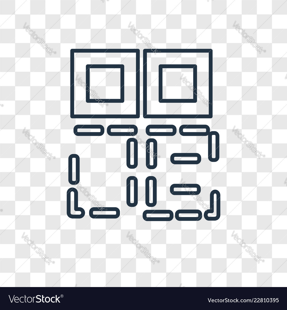 Qr code concept linear icon isolated Royalty Free Vector