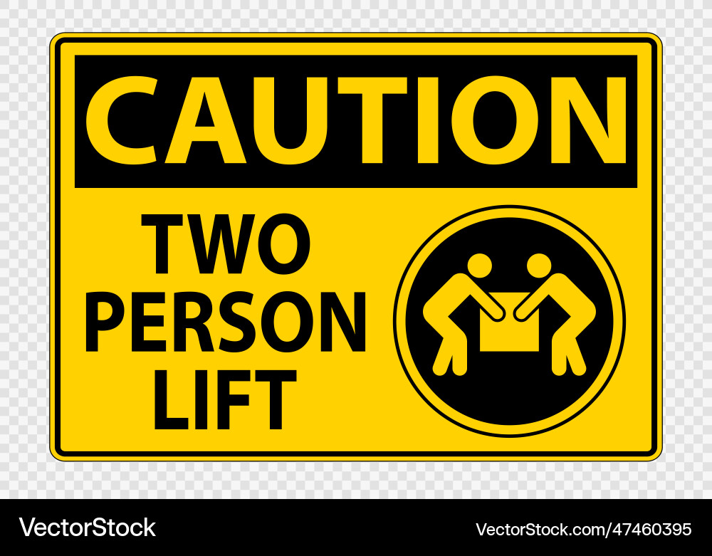 Two person lift symbol sign isolate Royalty Free Vector