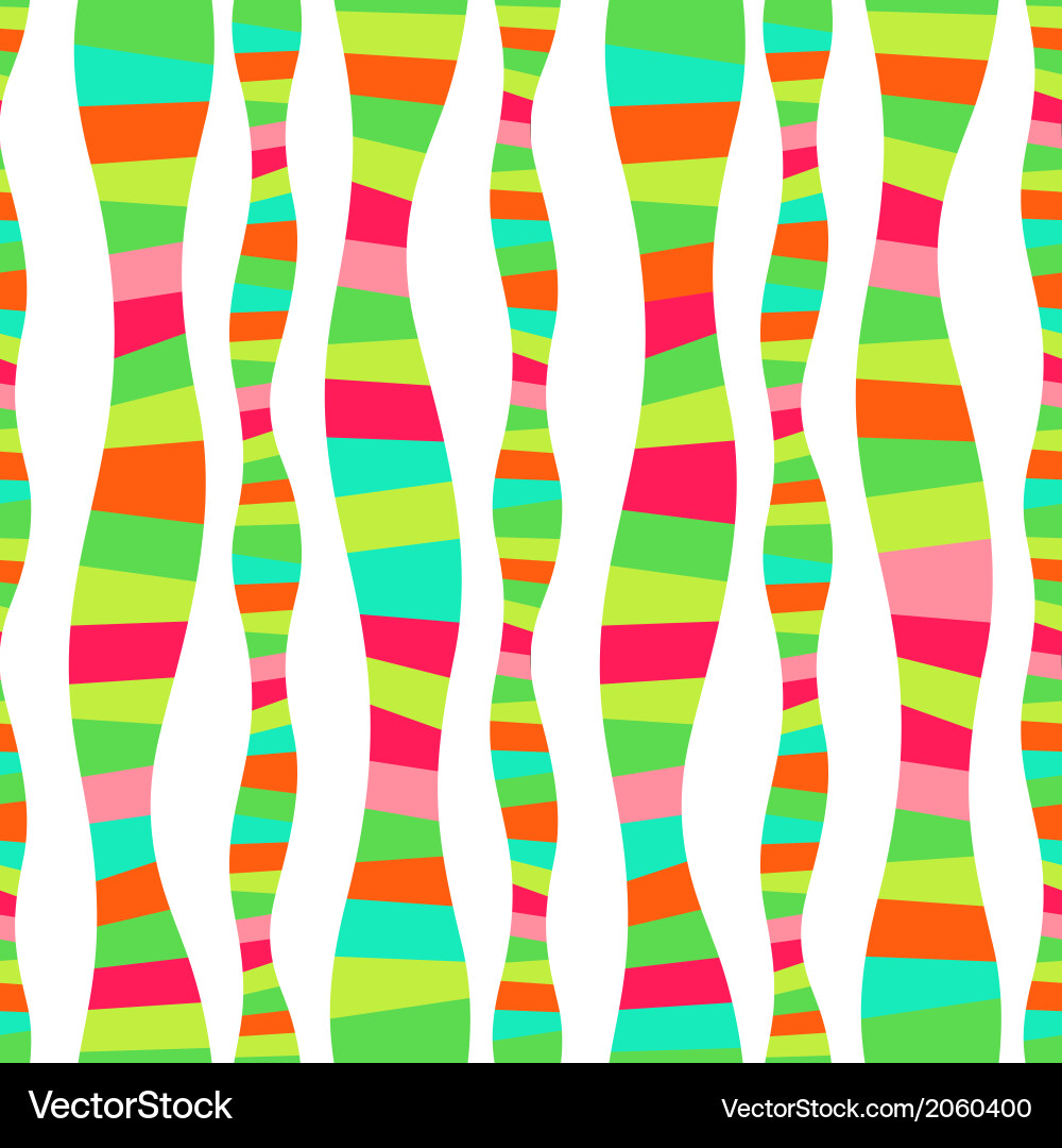 Wavy stripes mosaic seamless abstract wave Vector Image