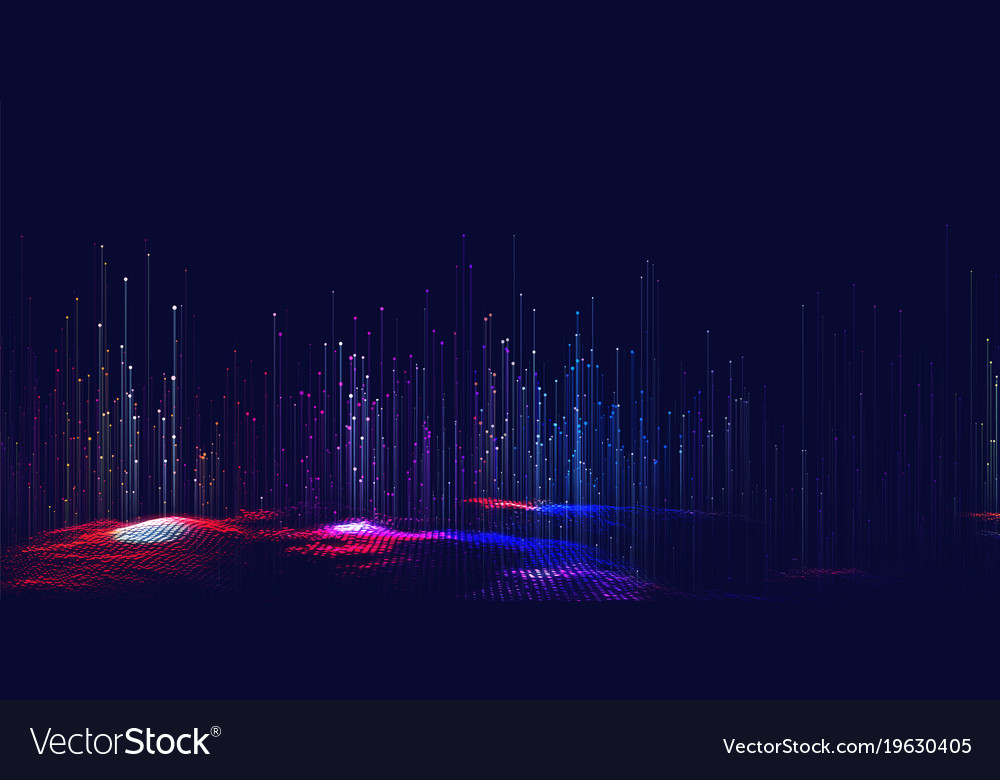 Abstract 3d Big Data Visualization Royalty Free Vector Image
